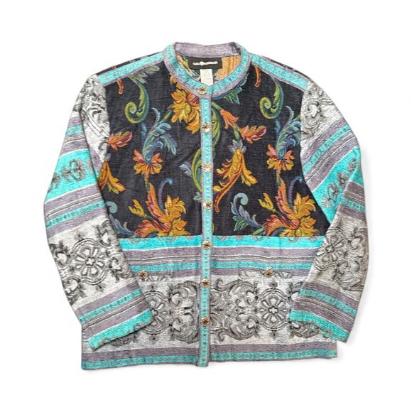 Sag Harbor | Jackets & Coats | Sag Harbor Tapestry Jacket Sz 6 Baroque ...